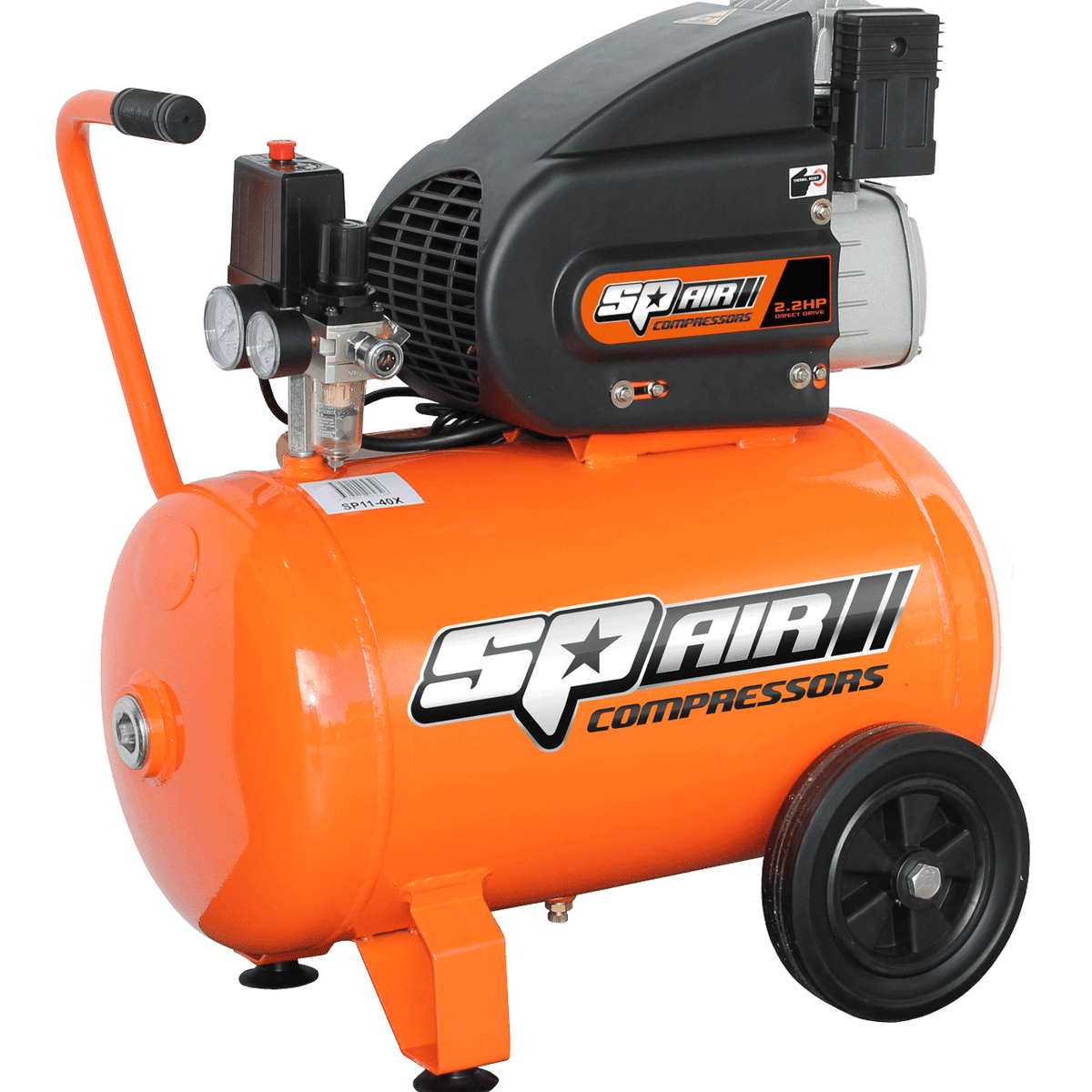 SP Tools 2HP Direct Drive Portable Air Compressor 36LTR TANK SP11-40X ...