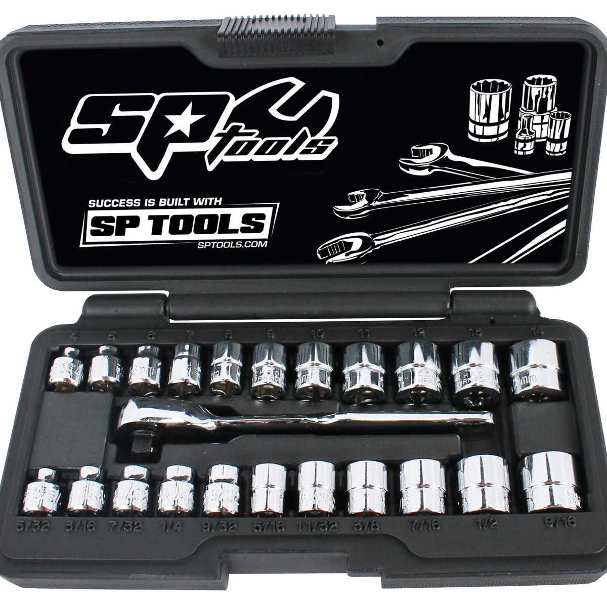 SP Tools Socket Set 1/4" Metric SAE 23 Piece Low Profile SP20121 – The ...