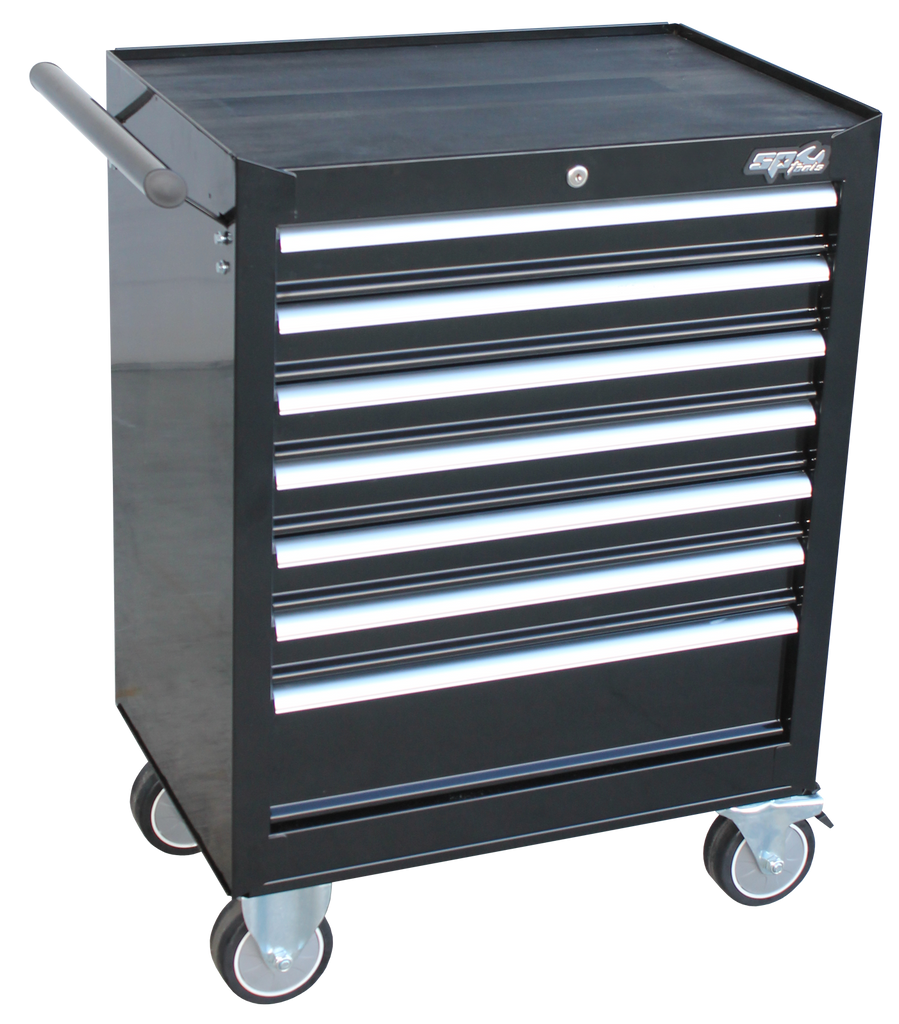 SP Tool Box SP40104 Black ToolBox 7 Drawer Roller Cabinet Workshop Too ...