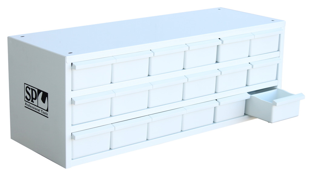 SP Tools Heavy Duty Steel Parts Storage Unit - 18 Drawer - SP40568 ...