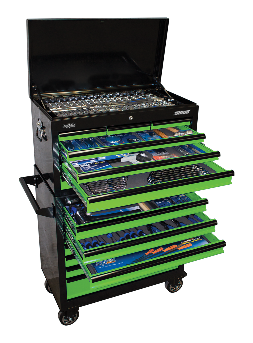 SP Tools ToolKit 405 Piece Metric/SAE - Black/Green 14 Drive Sumo SP50 ...