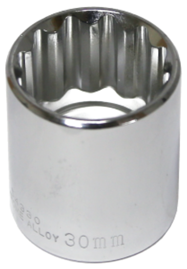 30mm x 1/2" Drive Standard Socket (12 Point) T&E Tools 54330 – The Car ...