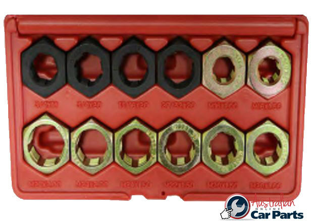 12 Piece Axle Spindle Re-threader Set T&E Tools 6011 – The Car Parts Shop