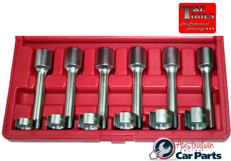 6 Piece 12 Point Flare Nut Crowsfoot Wrenches T&E Tools CRW1200 – The ...