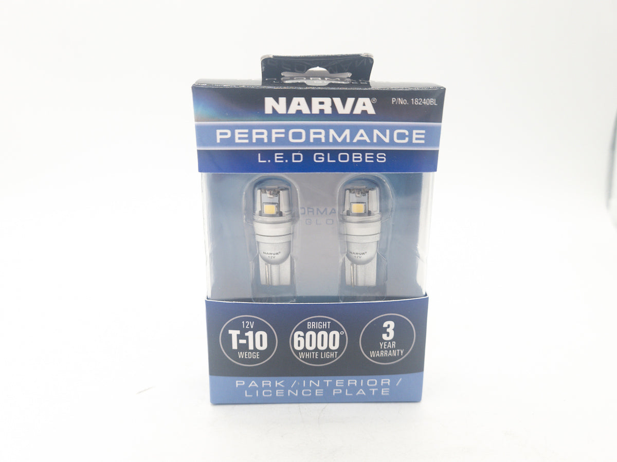 Led Globes 12V T10 Wedge Pair (2) Narva 18240BL – The Car Parts Shop